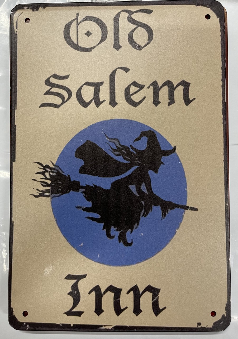 Old Salem Inn Vintage Wall Tin Sign - Screamers Costumes