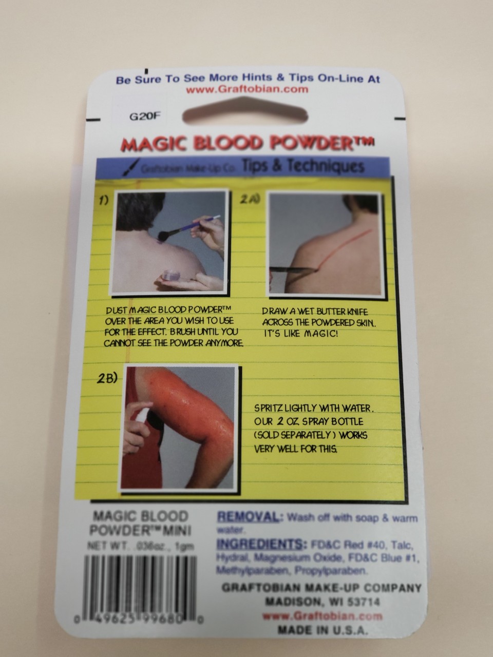 Graftobian Magic Blood Powder Mini - Screamers Costumes