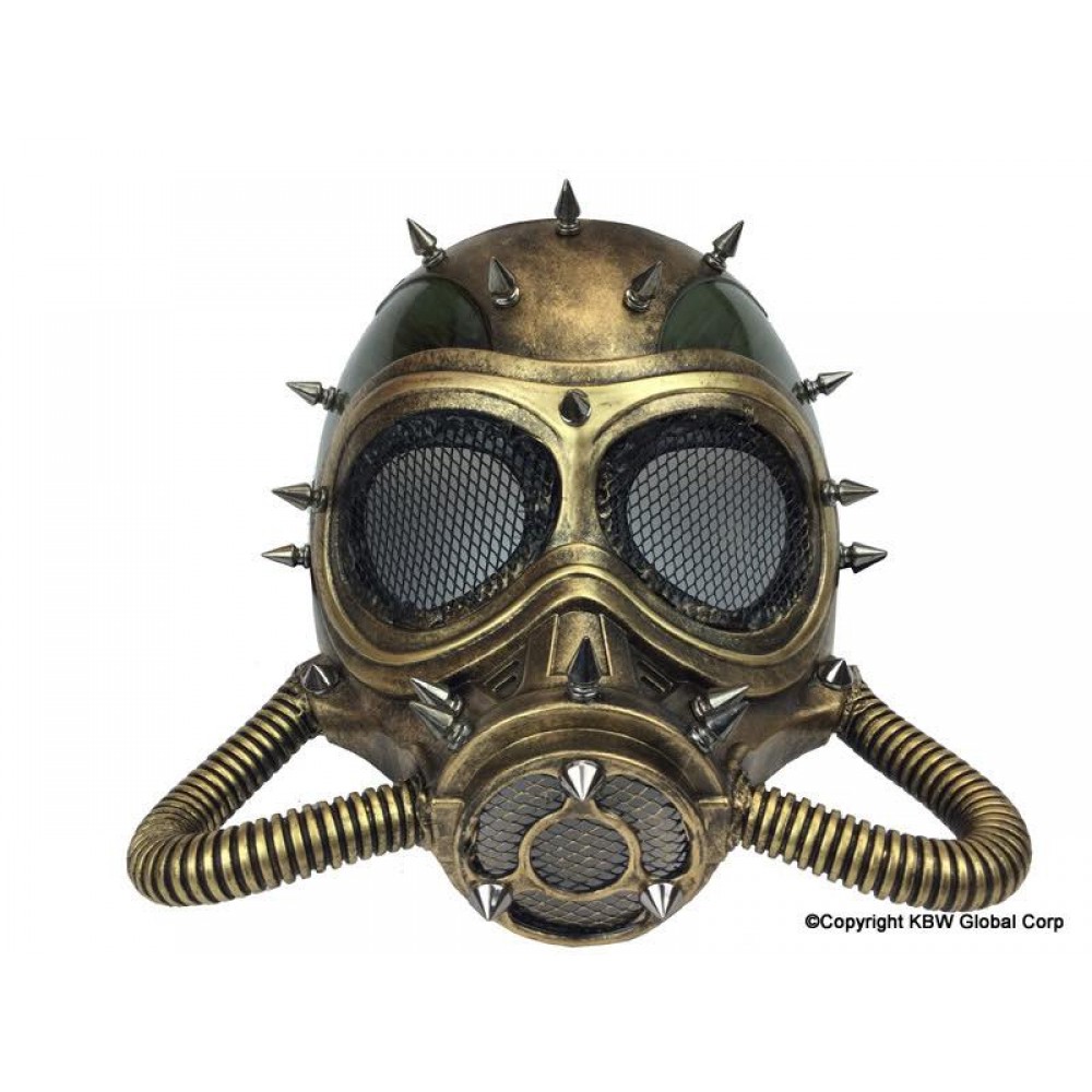 Steampunk Submarine Gold Gas Mask - Screamers Costumes