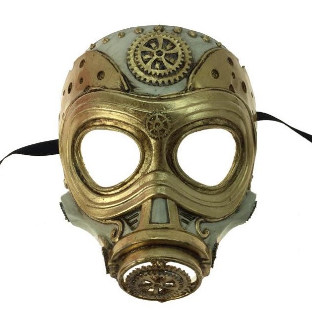 Steampunk Gold Gas Mask - Screamers Costumes