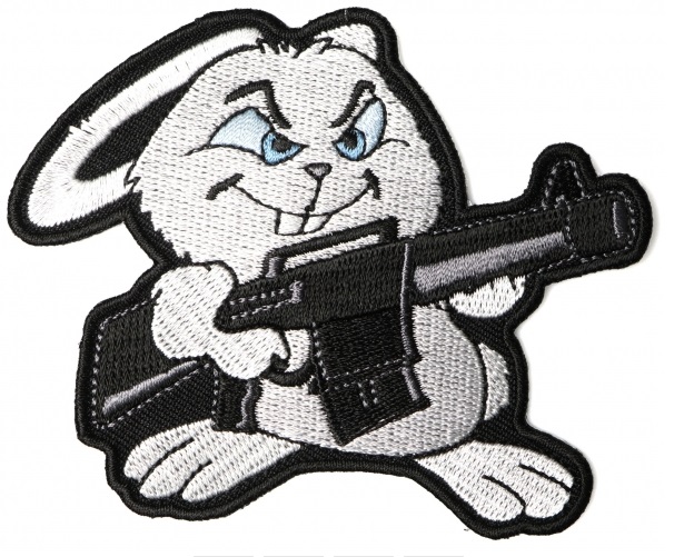 Machine Gun Bunny Rabbit Patch - Screamers Costumes