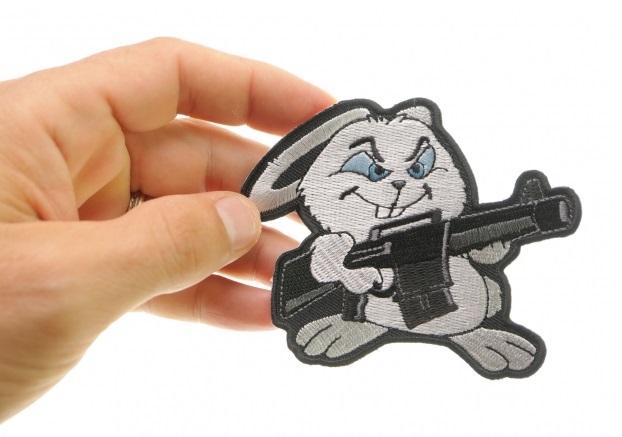 Machine Gun Bunny Rabbit Patch - Screamers Costumes