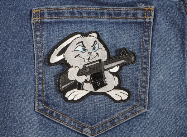 Machine Gun Bunny Rabbit Patch - Screamers Costumes