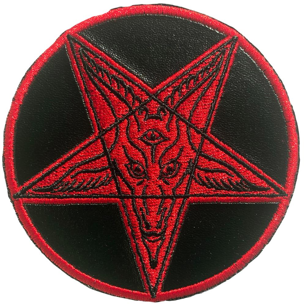 Satanic Circle Shiny Red Patch - Screamers Costumes