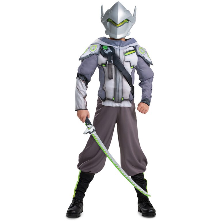 Overwatch 2 Genji Deluxe Muscle Chest Kids Costume - Screamers Costumes