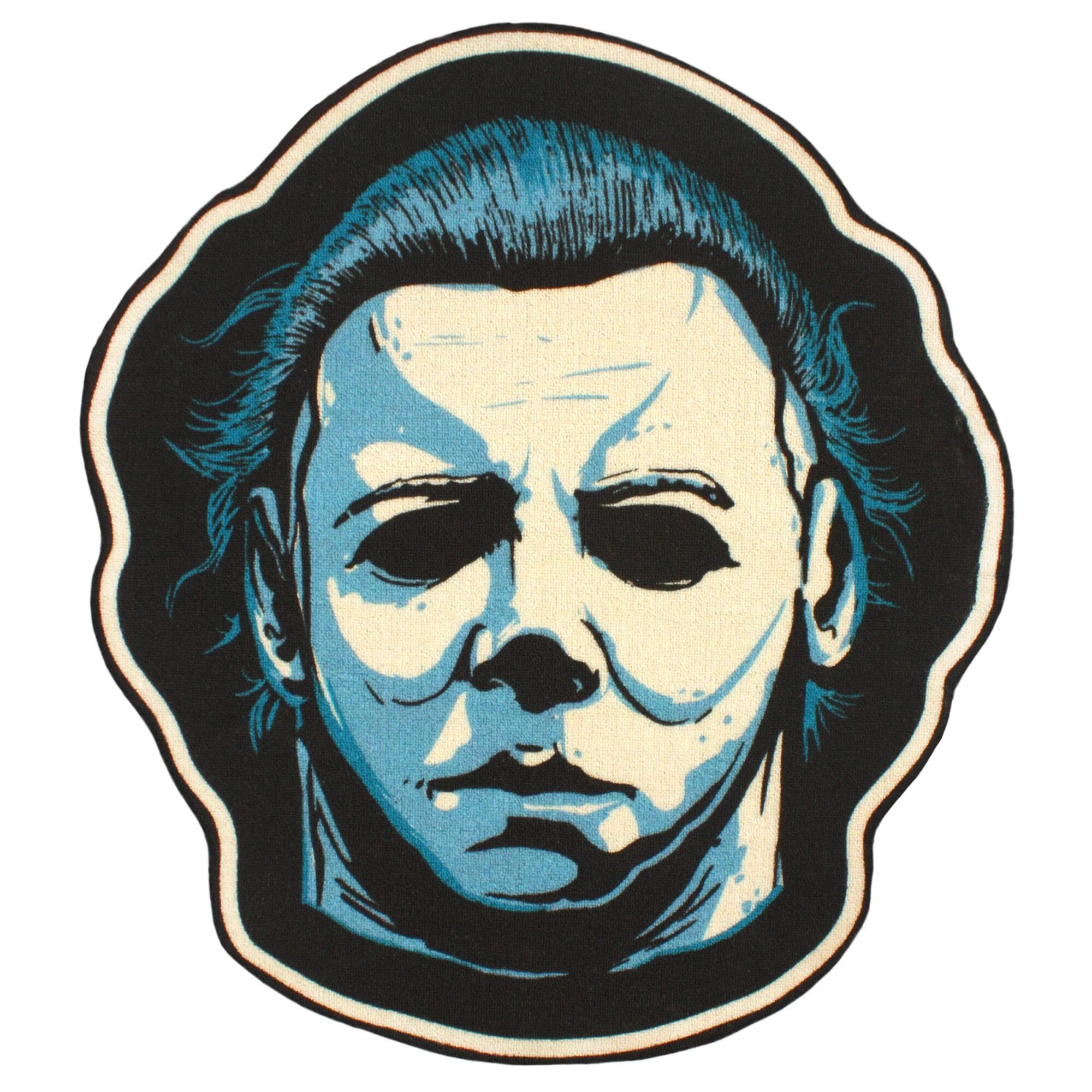Halloween Michael Myers Mask Rug - Screamers Costumes