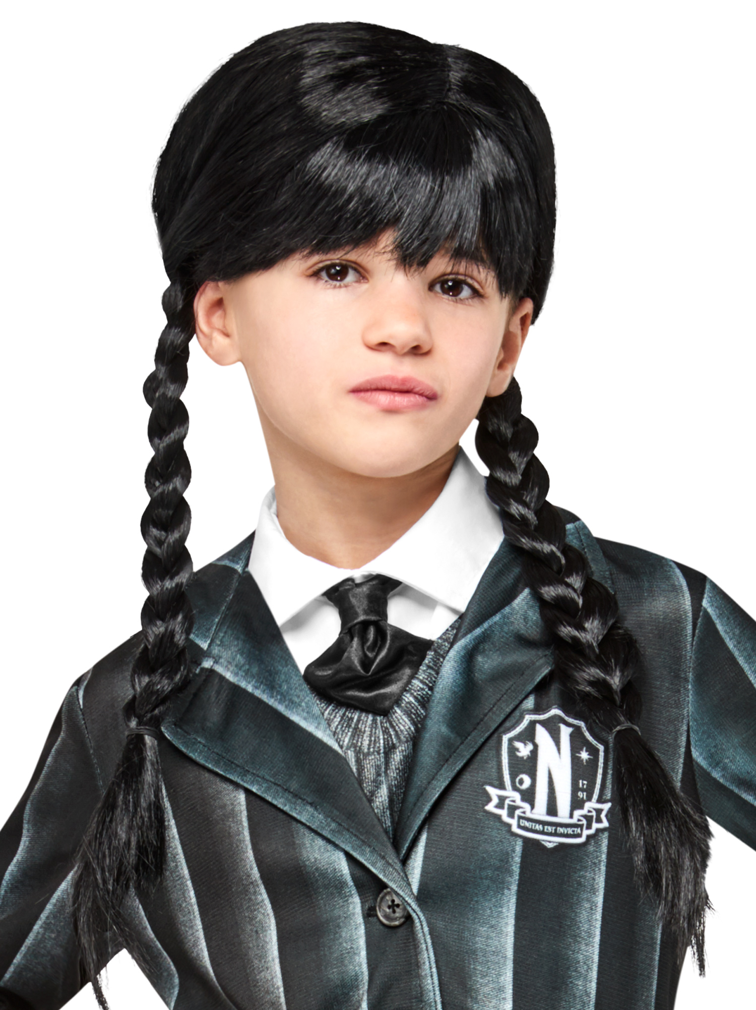 Wednesday Nevermore Academy Kids Wig - Screamers Costumes
