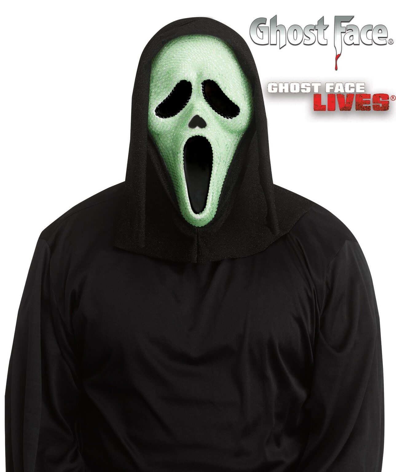 GhostFace Glow in Dark Bling Mask - Screamers Costumes