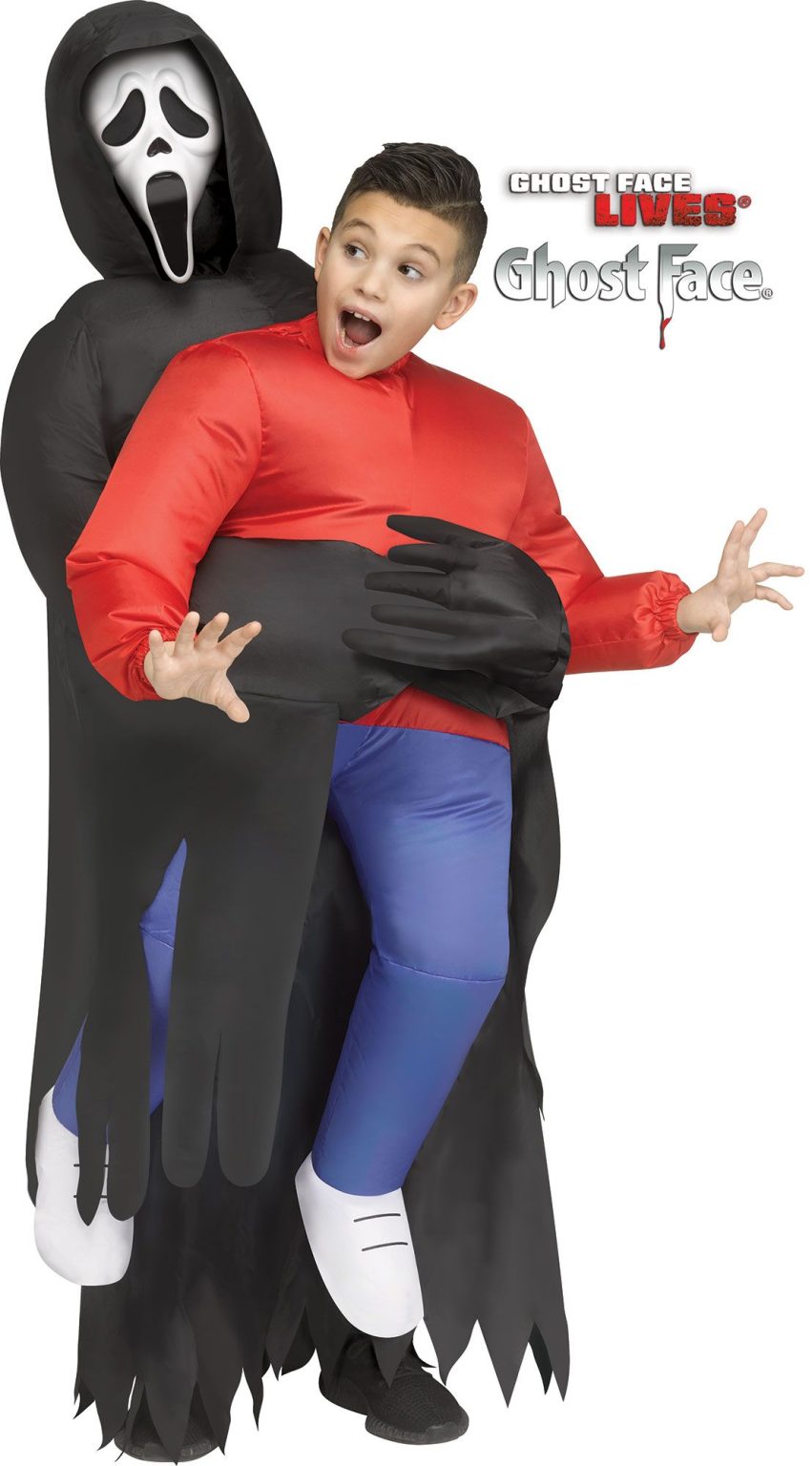 Ghost Face Piggyback Inflatable Kids Costume - Screamers Costumes