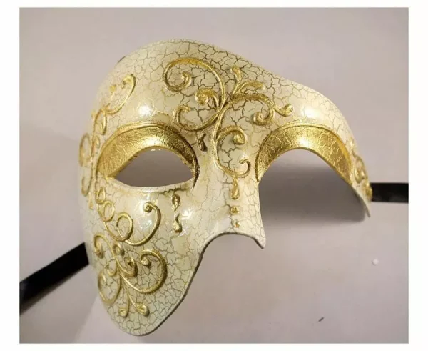 Phantom of the Opera Mask - Gold - Screamers Costumes