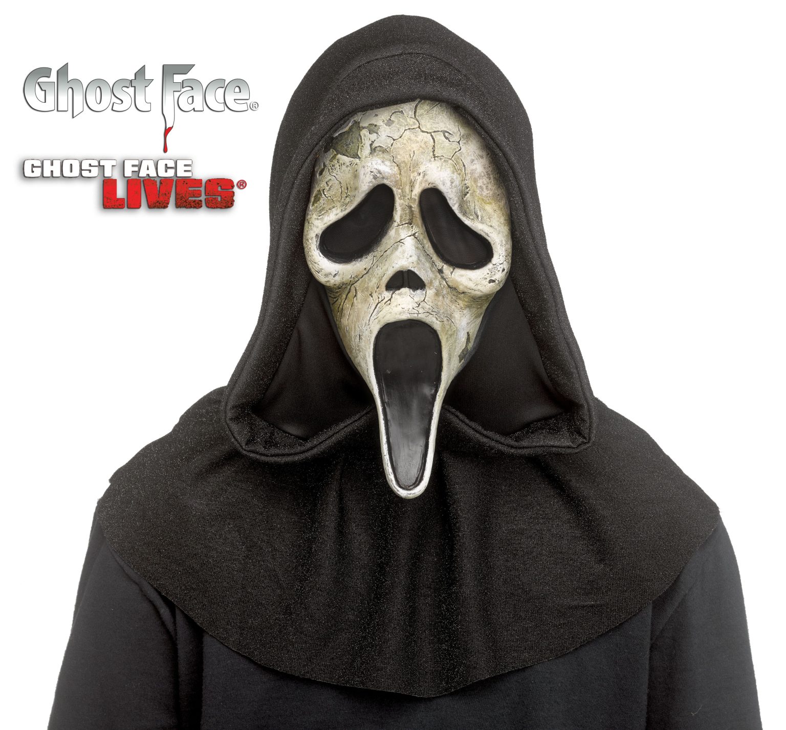 Deluxe Ghost Face Aged Mask - Screamers Costumes