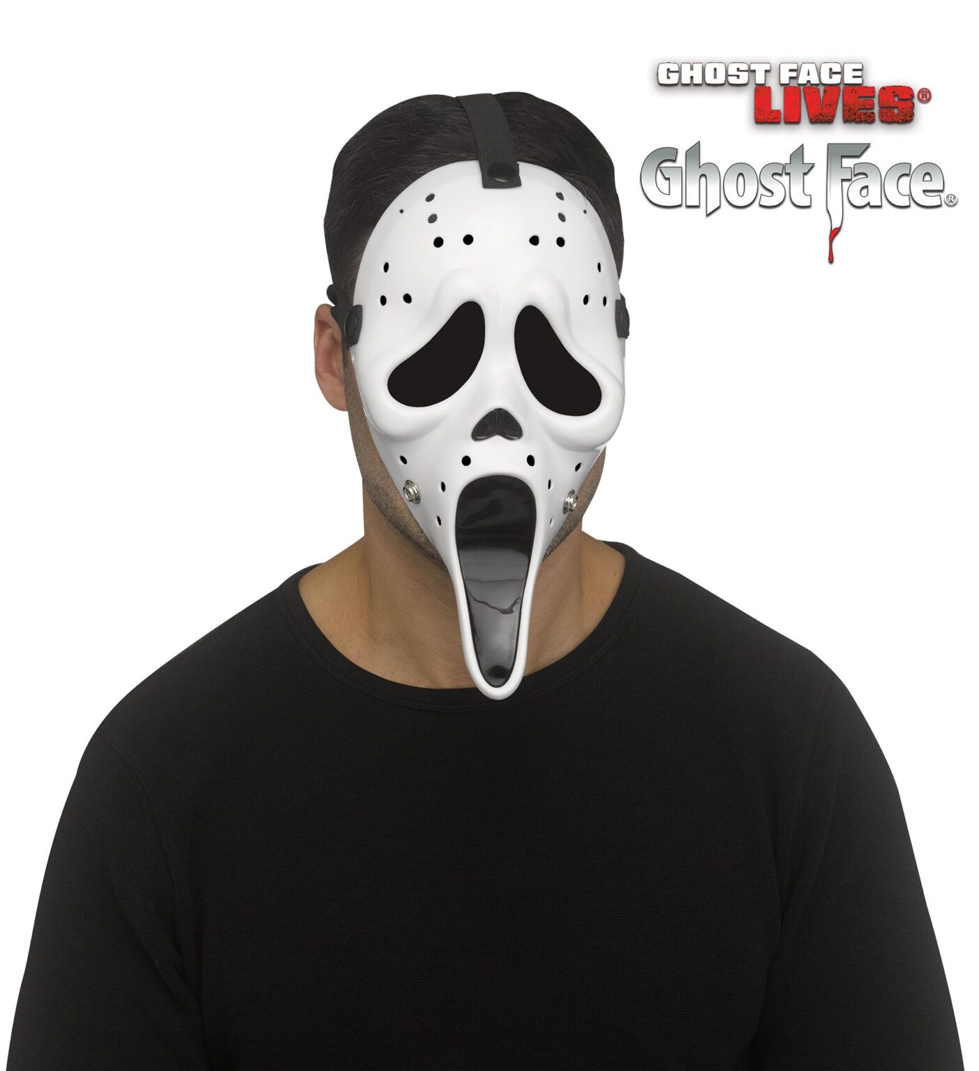 Ghost Face Hockey Mask - White - Screamers Costumes